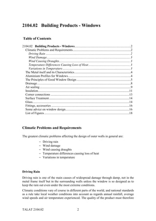 TALAT Lecture 2104.02: Case Study on Windows | PDF