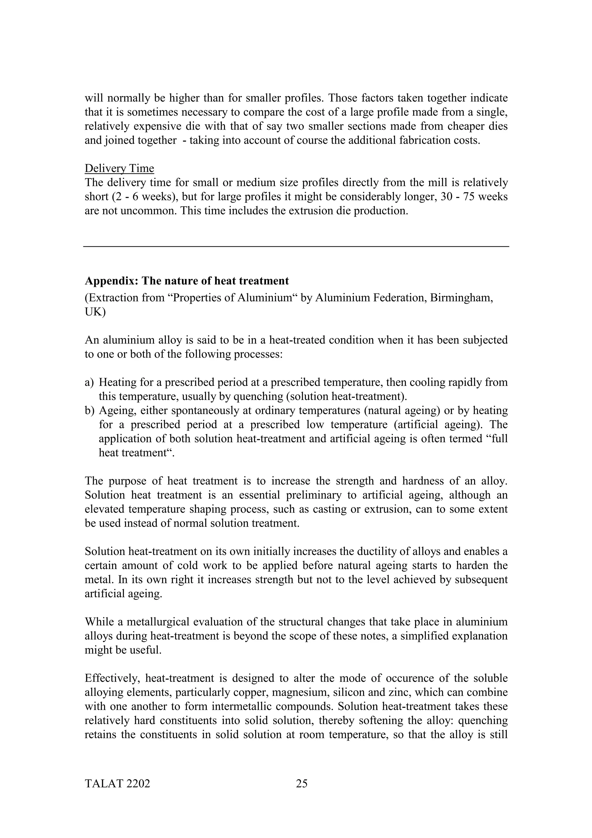 TALAT Lecture 2202: Structural Aluminium Materials | PDF