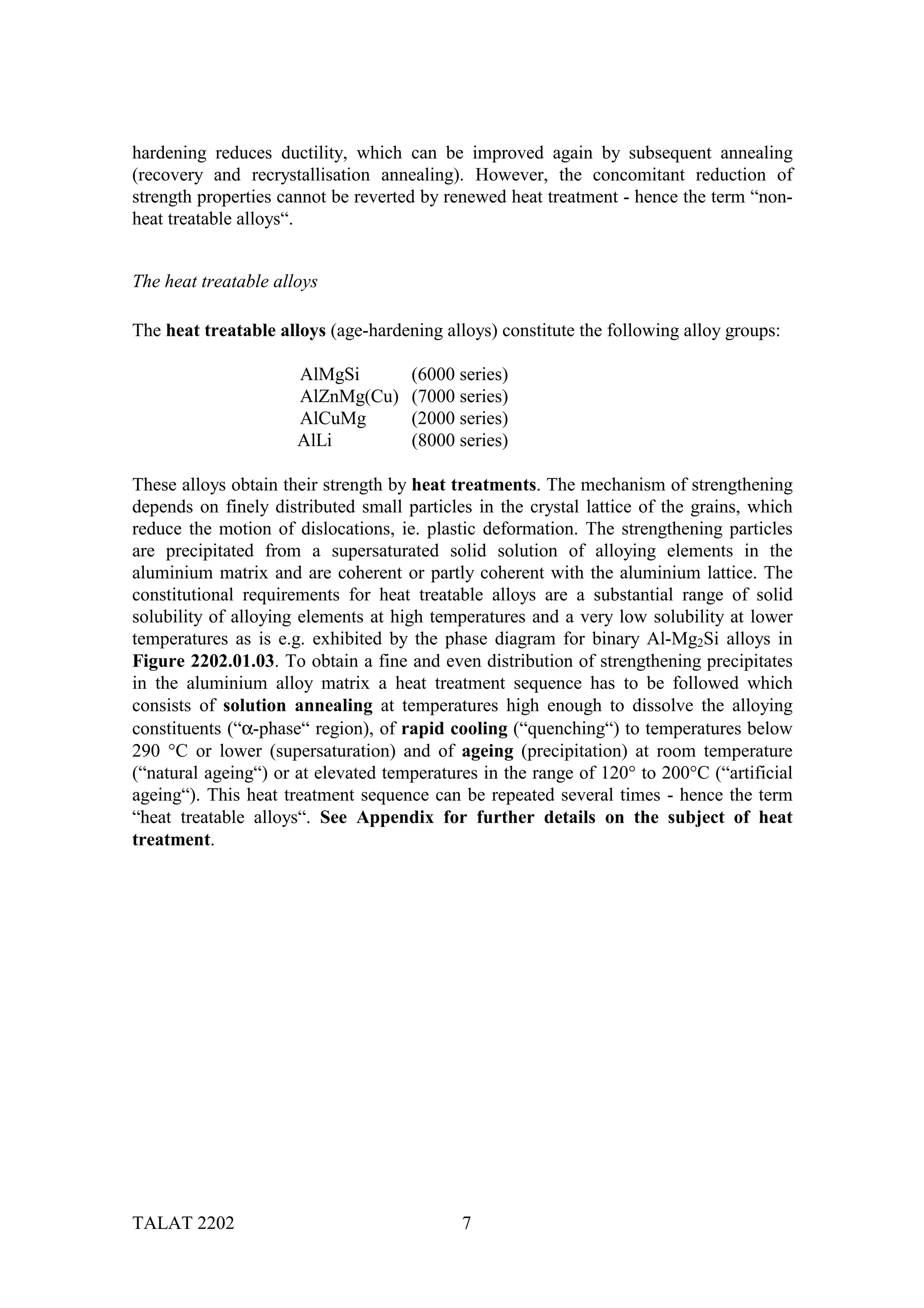 TALAT Lecture 2202: Structural Aluminium Materials | PDF