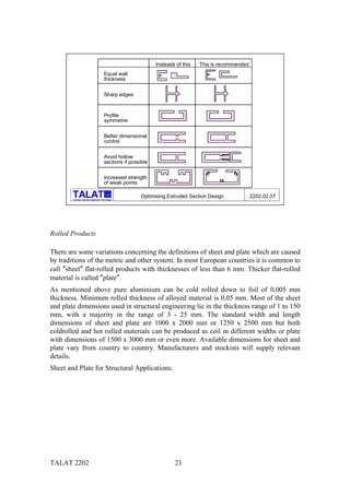 TALAT Lecture 2202: Structural Aluminium Materials | PDF