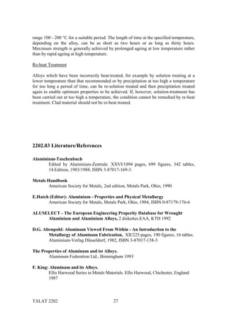 TALAT Lecture 2202: Structural Aluminium Materials | PDF
