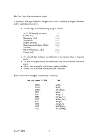 TALAT Lecture 2202: Structural Aluminium Materials | PDF