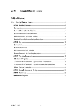 TALAT Lecture 2205: Special Design Issues | PDF