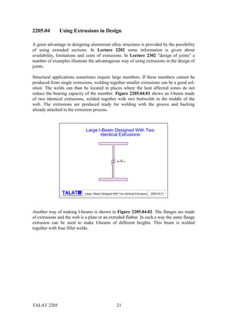 TALAT Lecture 2205: Special Design Issues | PDF