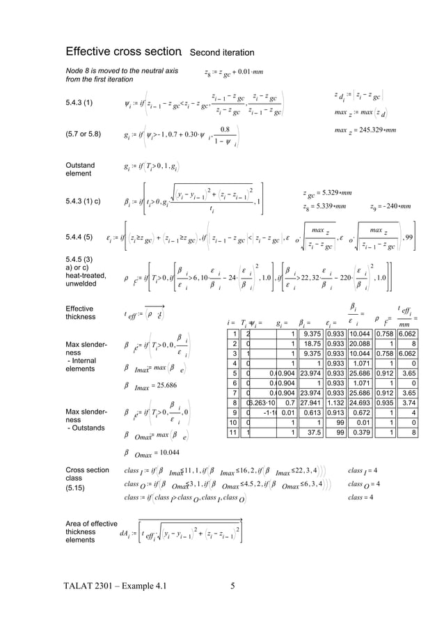 TALAT Lecture 2301: Design of Members Example 4.1: Bending moment ...