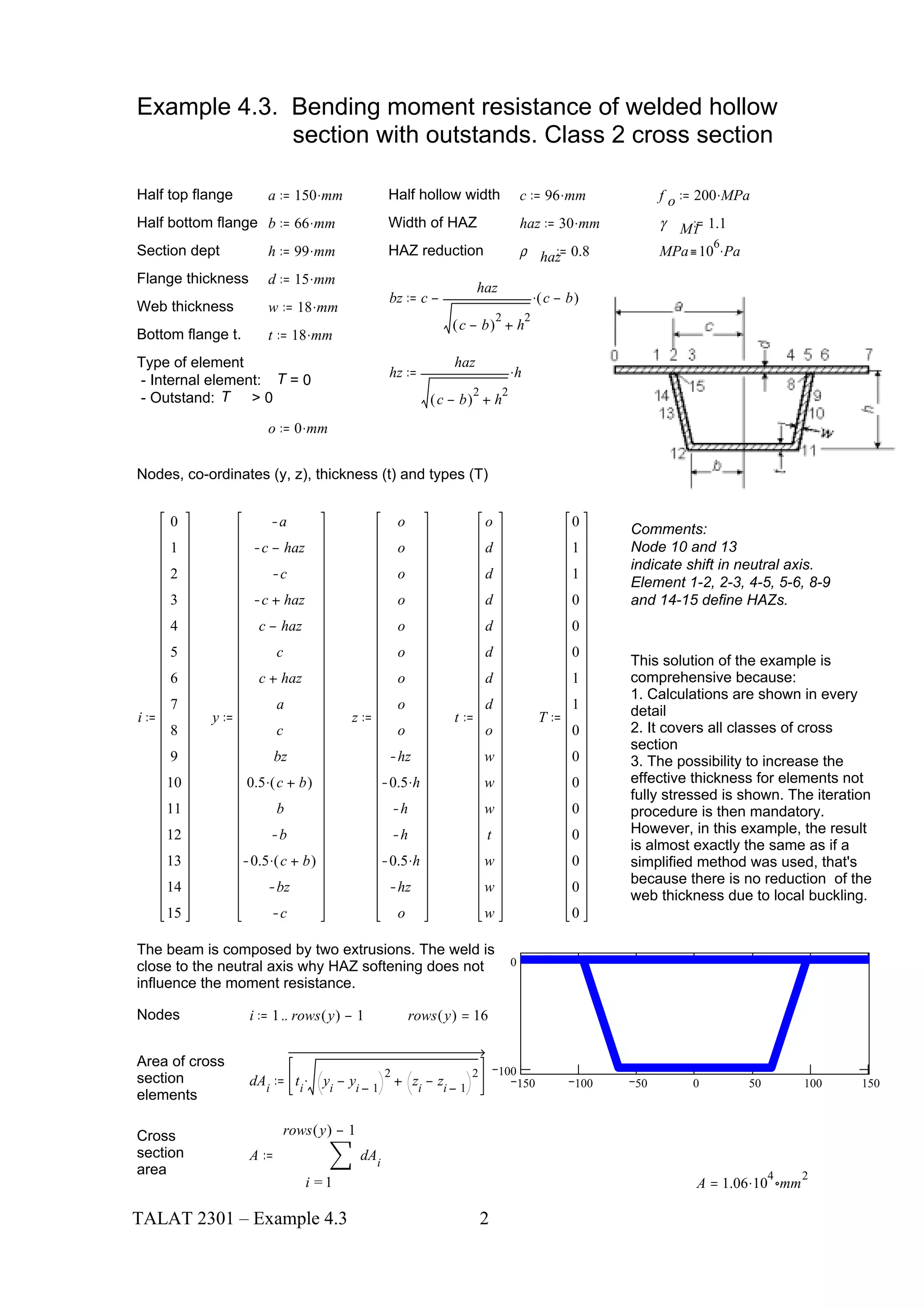 TALAT Lecture 2301: Design of Members Example 4.3: Bending moment ...