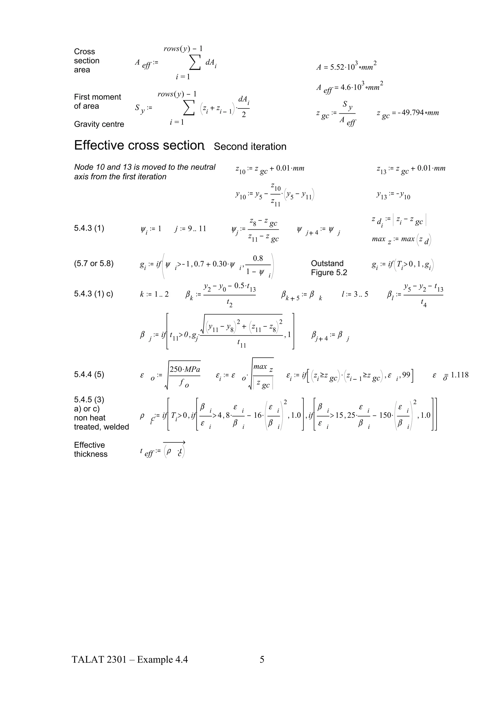 TALAT Lecture 2301: Design of Members Example 4.4: Bending moment ...