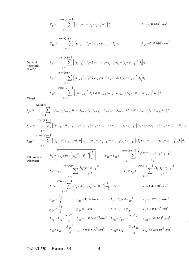 TALAT Lecture 2301: Design of Members Example 5.4: Axial force ...