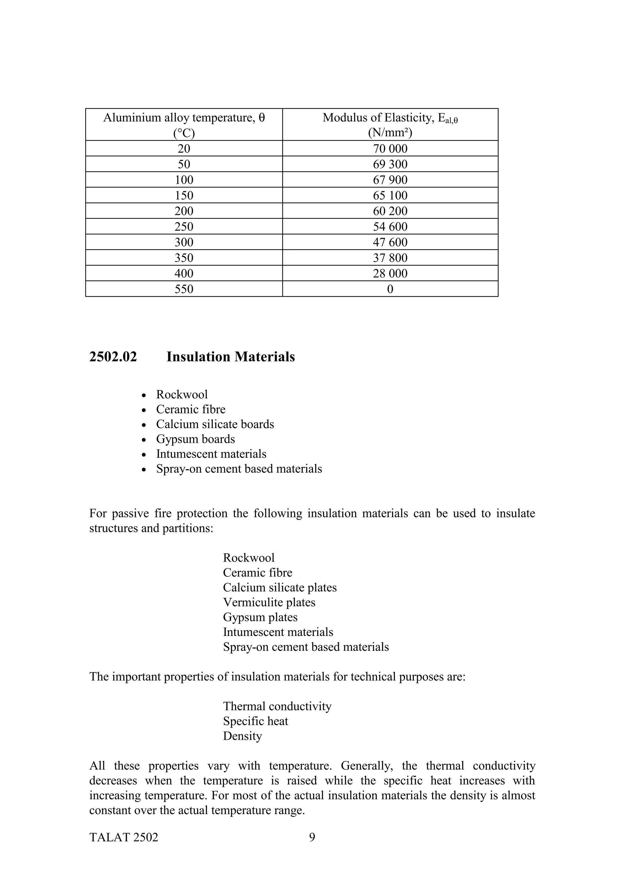 TALAT Lecture 2502: Material Aspects of Fire Design | PDF