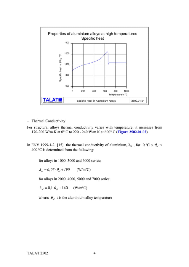 TALAT Lecture 2502: Material Aspects of Fire Design | PDF