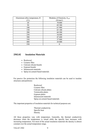 TALAT Lecture 2502: Material Aspects of Fire Design | PDF | Physics ...