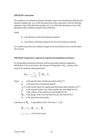TALAT Lecture 2503: Calculation Methods for Fire Design | PDF