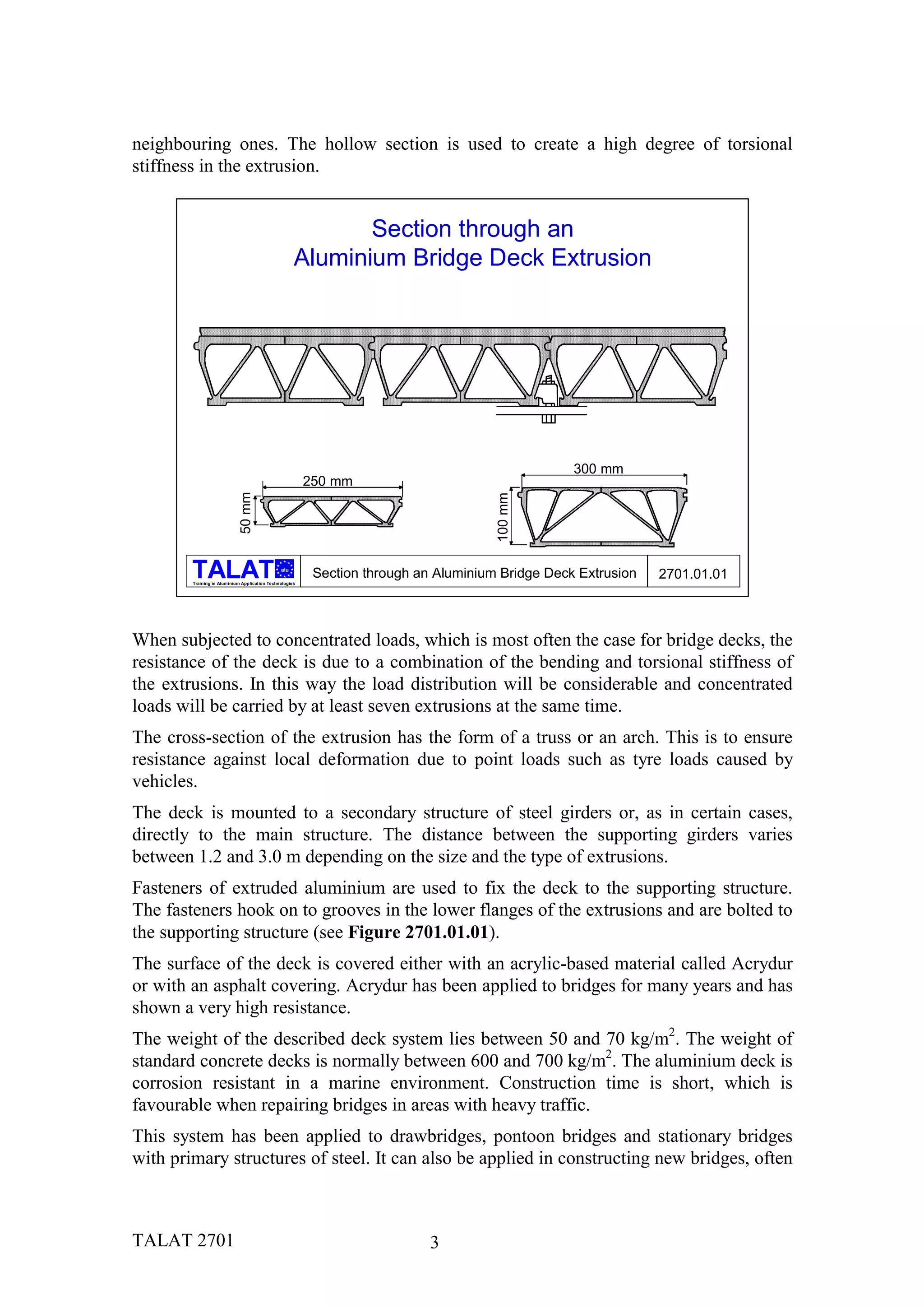 TALAT Lecture 2701: Bridge Deck | PDF