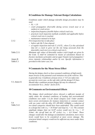 TALAT Lecture 2712: Design Example in Fatigue | PDF