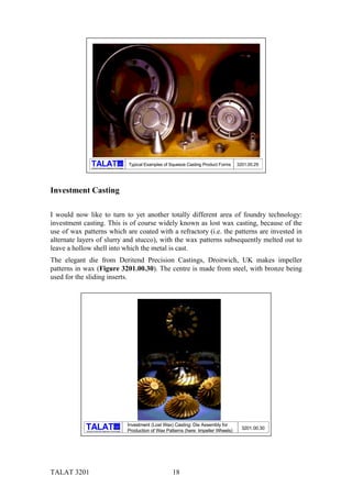 TALAT Lecture 3201: Introduction to Casting Technology | PDF