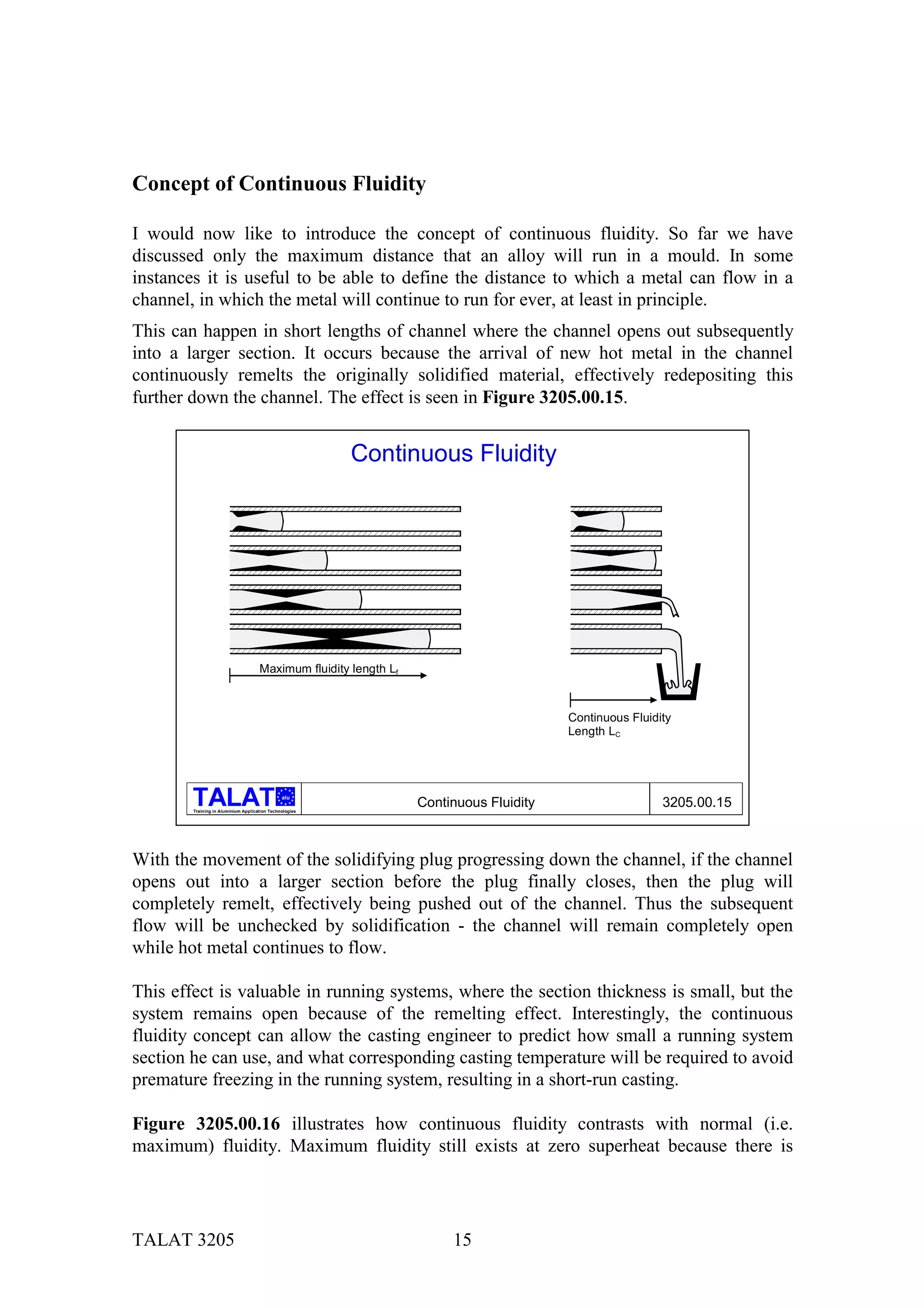 TALAT Lecture 3205: The Fluidity of Molten Metals | PDF