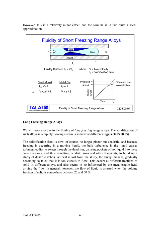 TALAT Lecture 3205: The Fluidity of Molten Metals | PDF | Chemistry ...