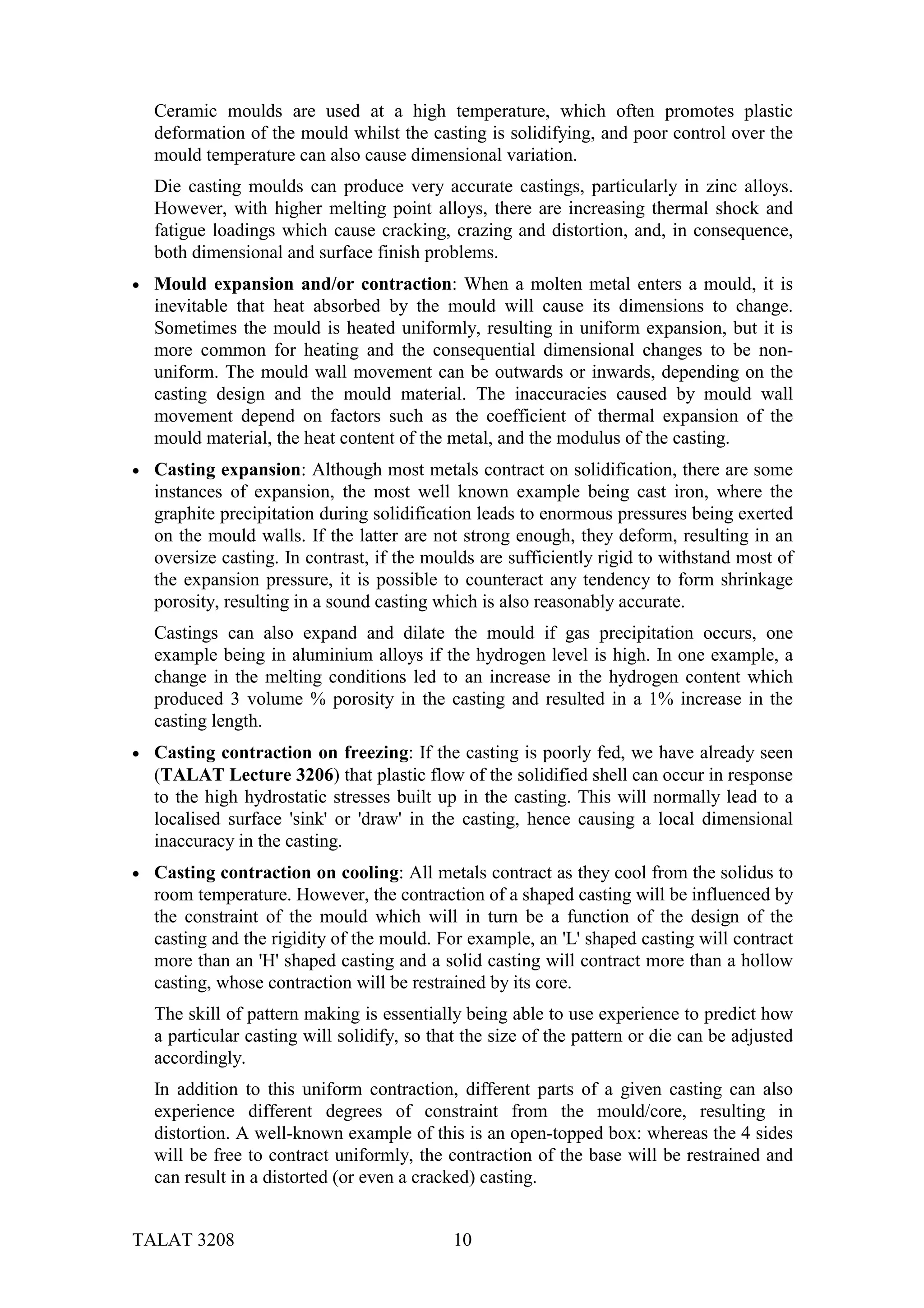 TALAT Lecture 3208: The Finishing of Castings | PDF