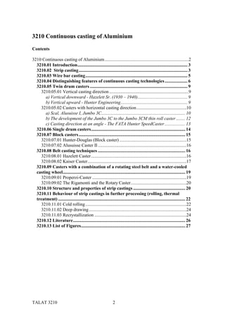 TALAT Lecture 3210: Continuous Casting | PDF