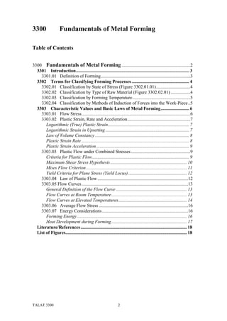 TALAT Lecture 3300: Fundamentals of Metal Forming | PDF