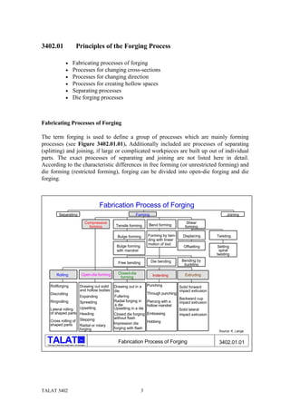 TALAT Lecture 3402: Forging Process | PDF