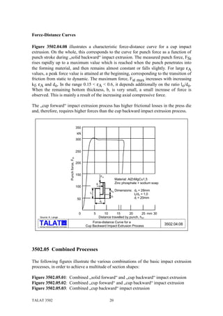 TALAT Lecture 3502: Impact Extrusion Processes | PDF