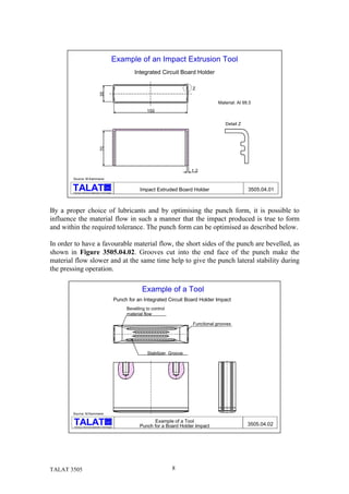 TALAT Lecture 3505: Tools for Impact Extrusion | PDF