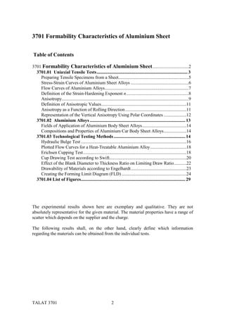 TALAT Lecture 3701: Formability Characteristics of Aluminium Sheet | PDF