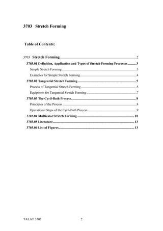TALAT Lecture 3703: Stretch Forming | PDF