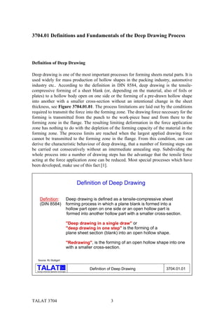 TALAT Lecture 3704: Deep Drawing | PDF | Drawing and Sketching | Arts ...