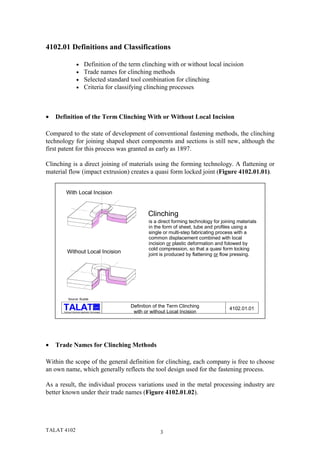 TALAT Lecture 4102: Clinching | PDF