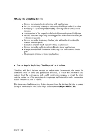 TALAT Lecture 4102: Clinching | PDF