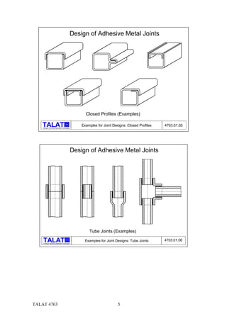 TALAT Lecture 4703: Design and Calculation of Adhesive Joints | PDF ...