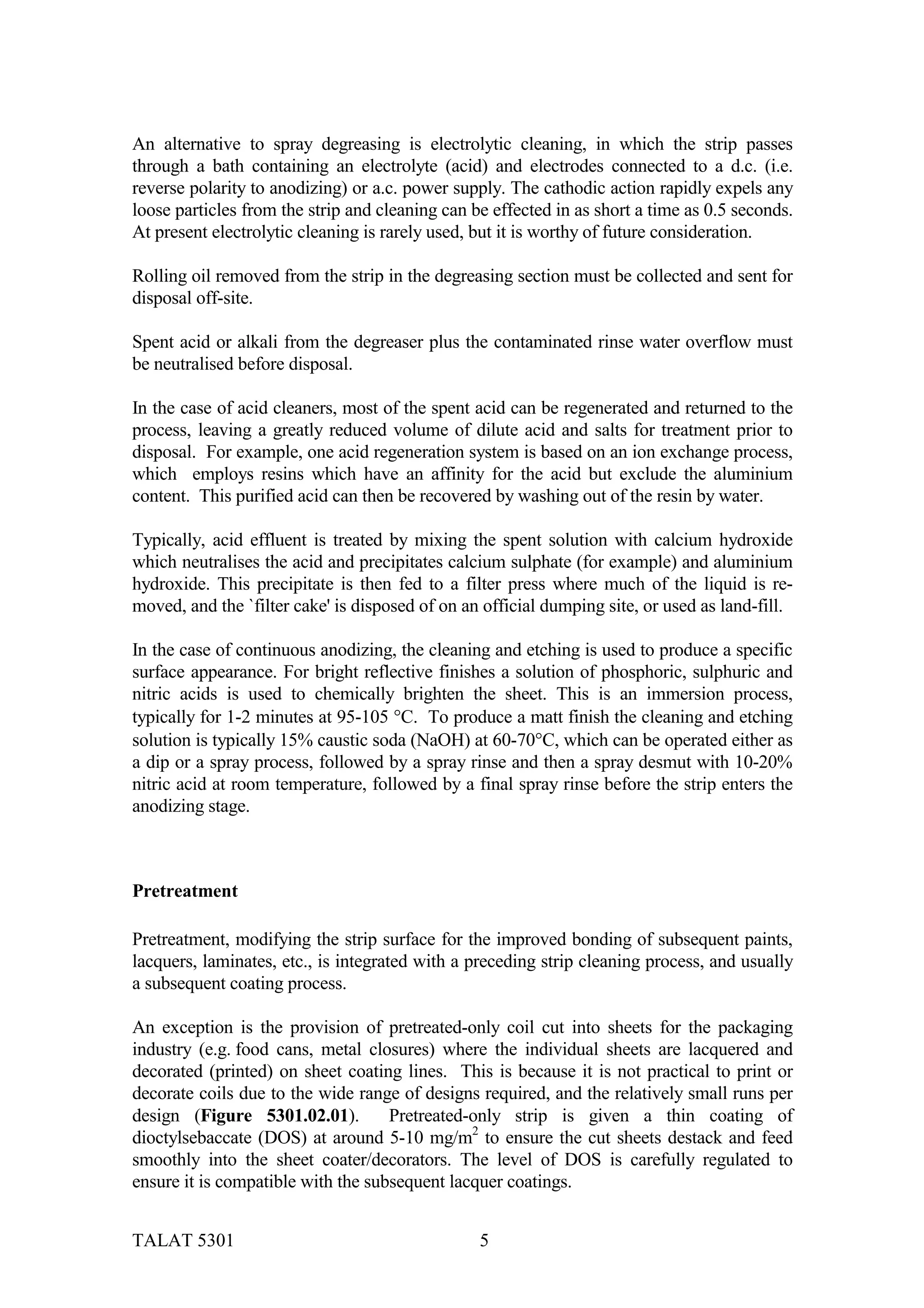 TALAT Lecture 5301: The Surface Treatment and Coil Coating of Aluminium ...