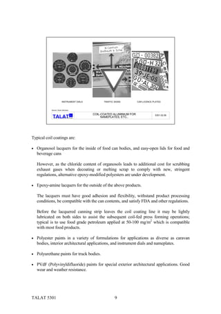 TALAT Lecture 5301: The Surface Treatment and Coil Coating of Aluminium ...