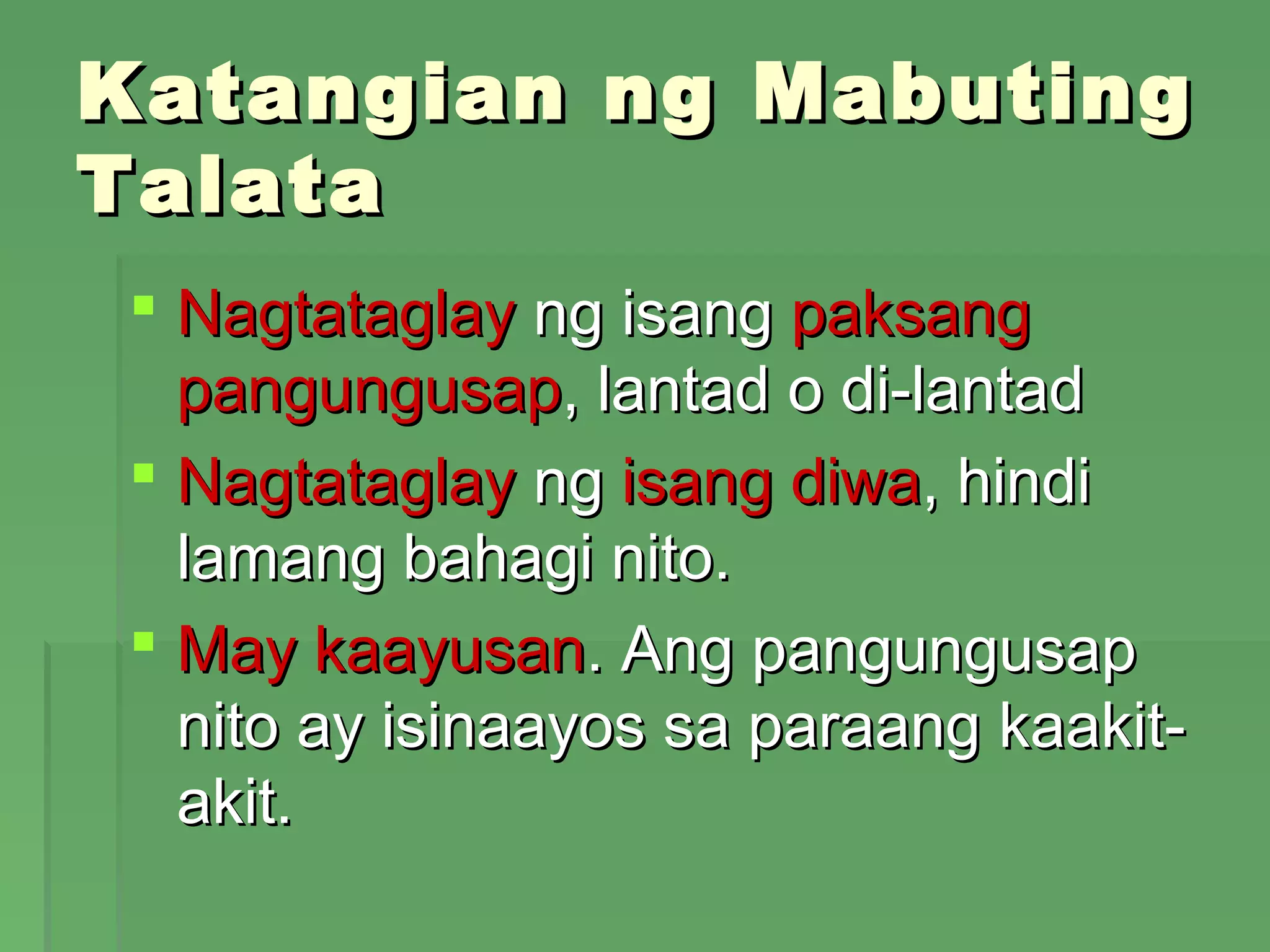 Talata | PPT