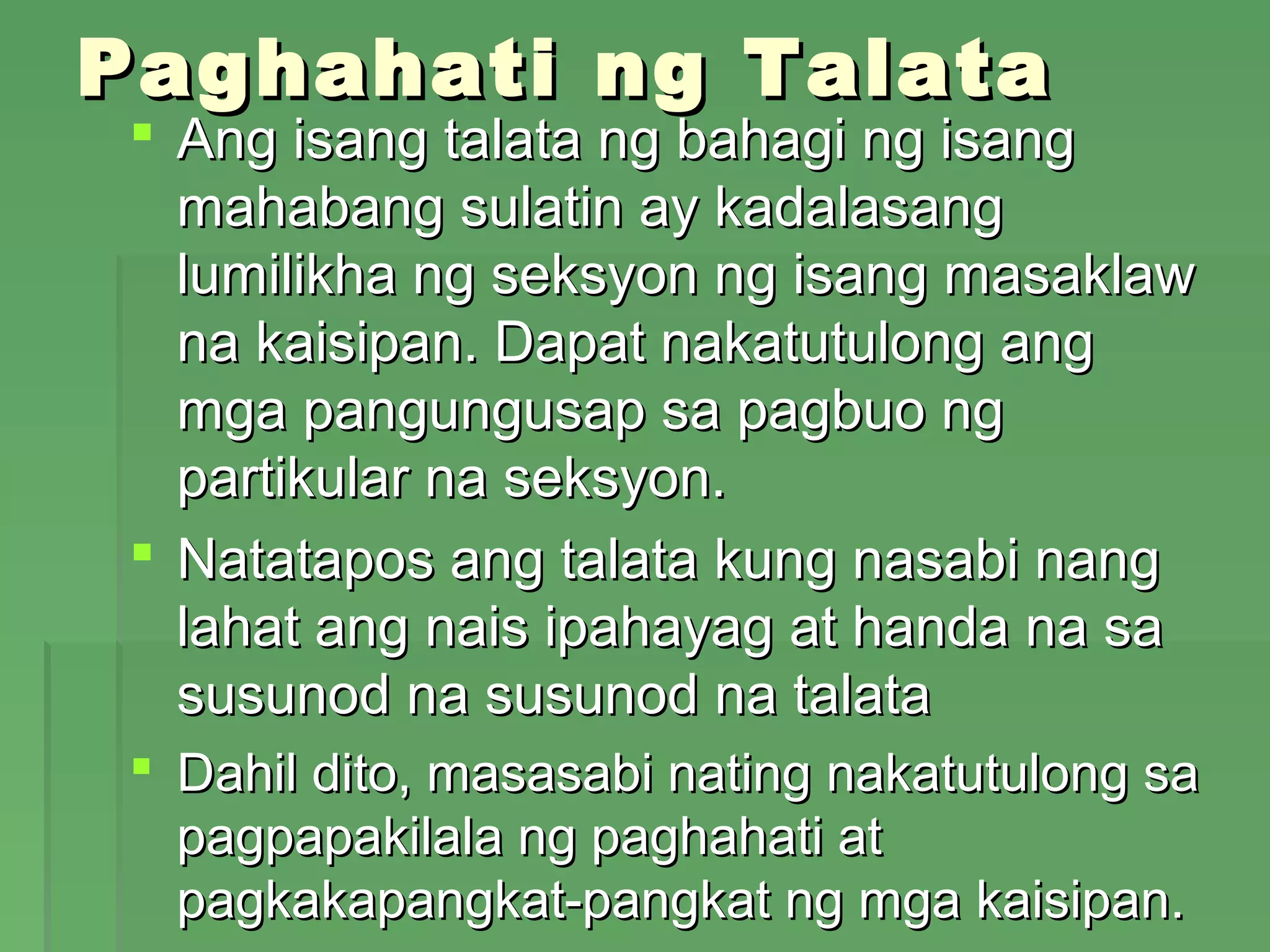 Talata | PPT