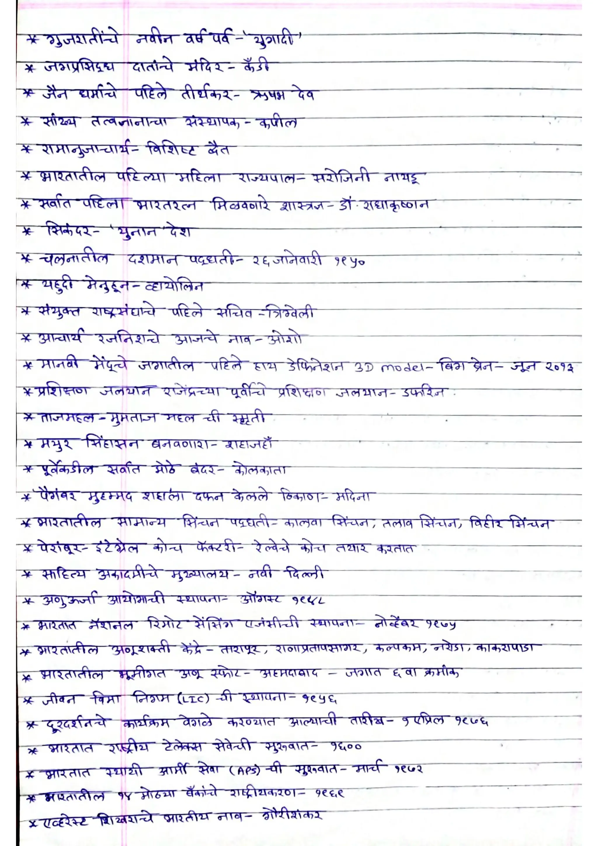 Talathi Bharati (General Knowledge) | PDF