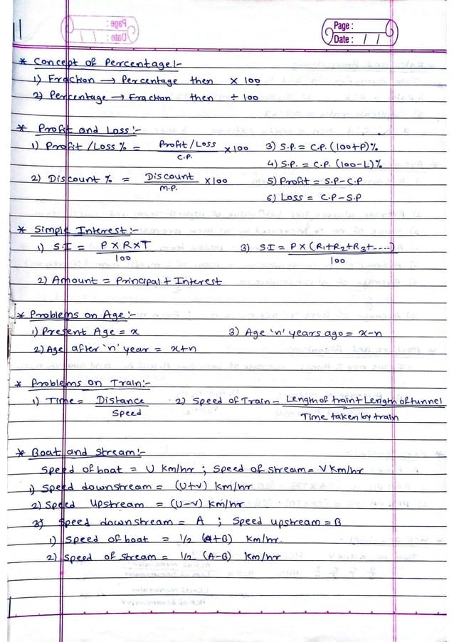 Talathi Bharati (Maths Formulas) | PDF