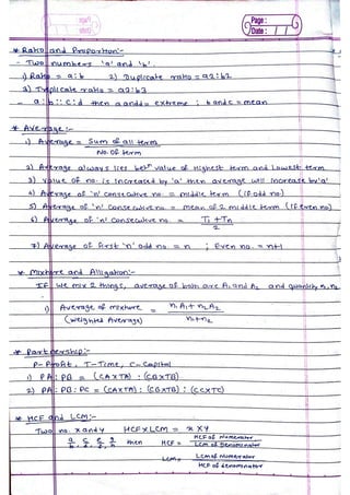 Talathi Bharati (Maths Formulas) | PDF