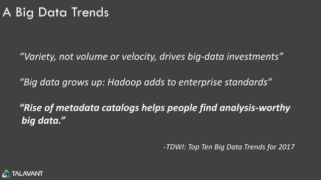Talavant Data Lake Analytics | PPT