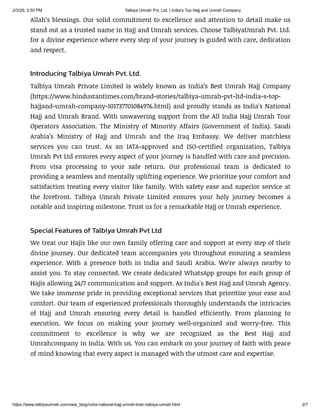 Talbiya Umrah Pvt. Ltd. - India’s Top Hajj and Umrah Company.pdf