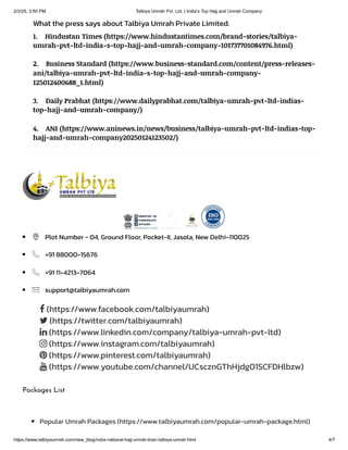Talbiya Umrah Pvt. Ltd. - India’s Top Hajj and Umrah Company.pdf