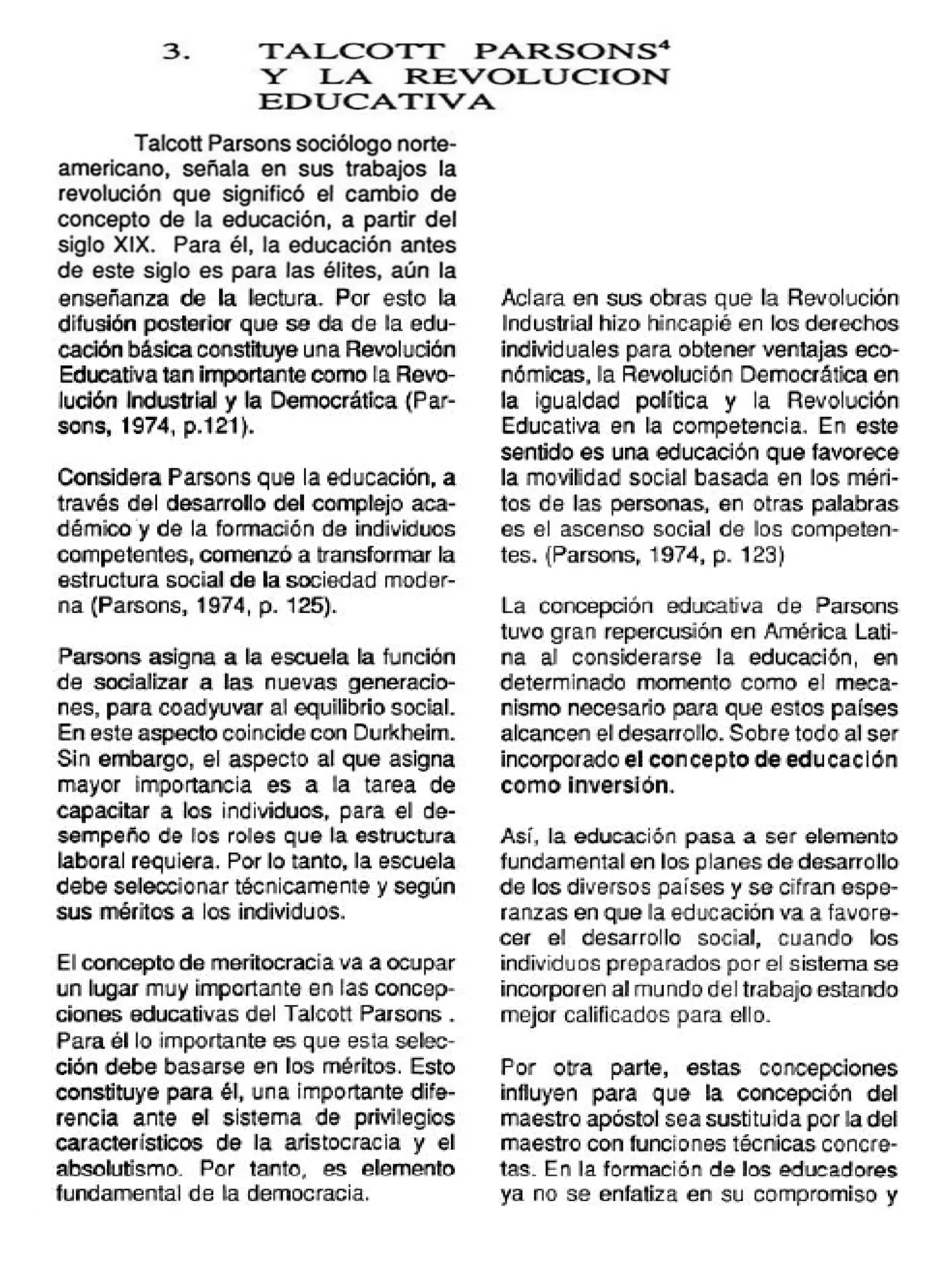 Talcott parsons | PDF | Science