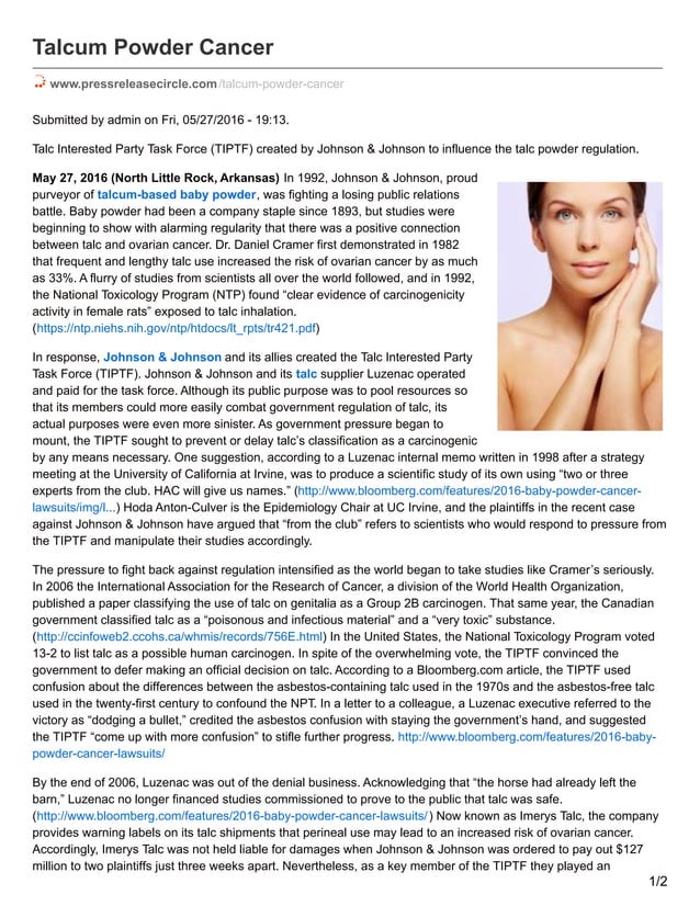 Talcum Powder Cancer | PDF | Medical Health