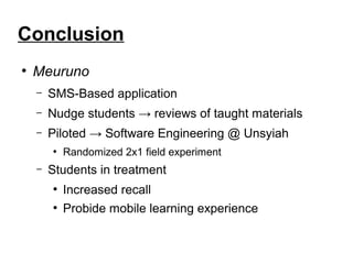 Meuruno: An SMS-based Learning System that Nudge Students to Review ...