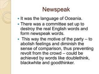 1984- A Book Review by Taleaa Masroor | PPTX | Fiction | Books and ...