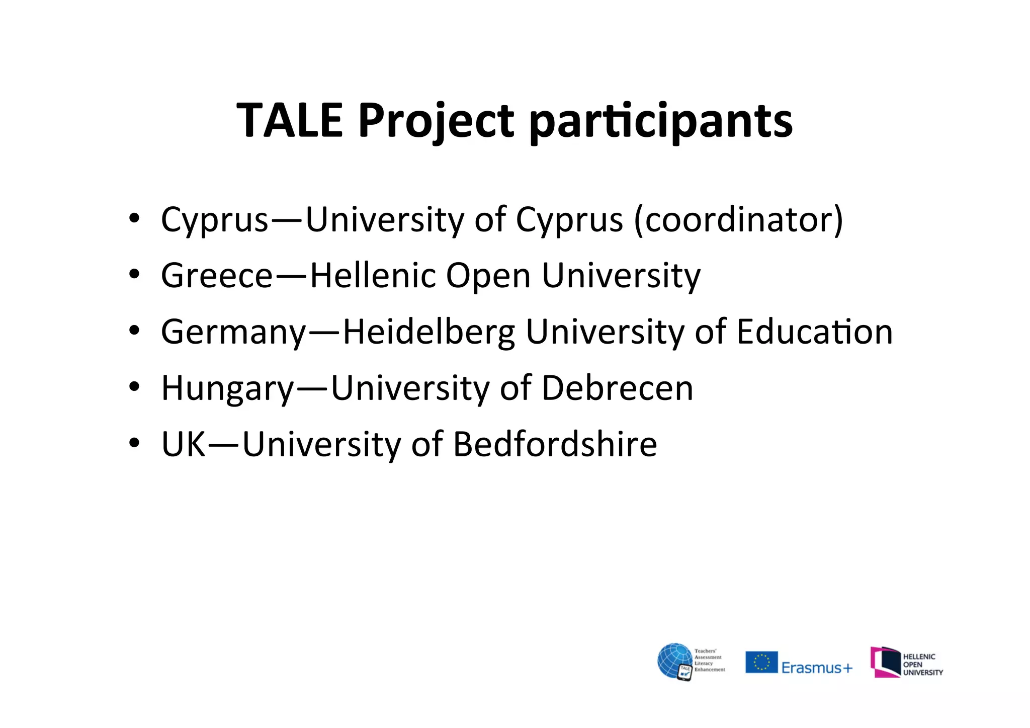 TALE Project Presentation - Greece - March 2016 | PDF
