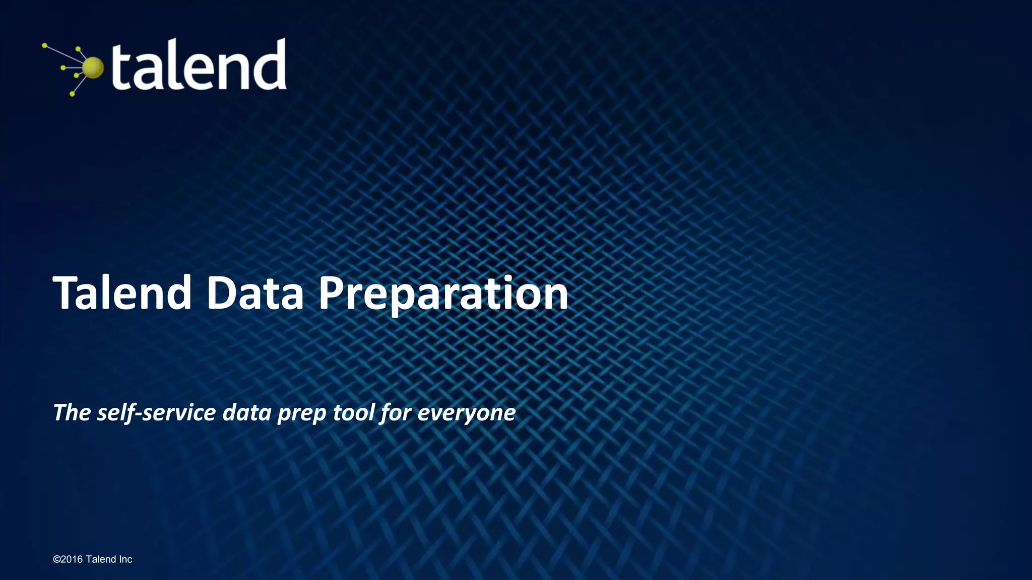Talend Data Preparation Overview | PDF | Information Services Industry | Industries