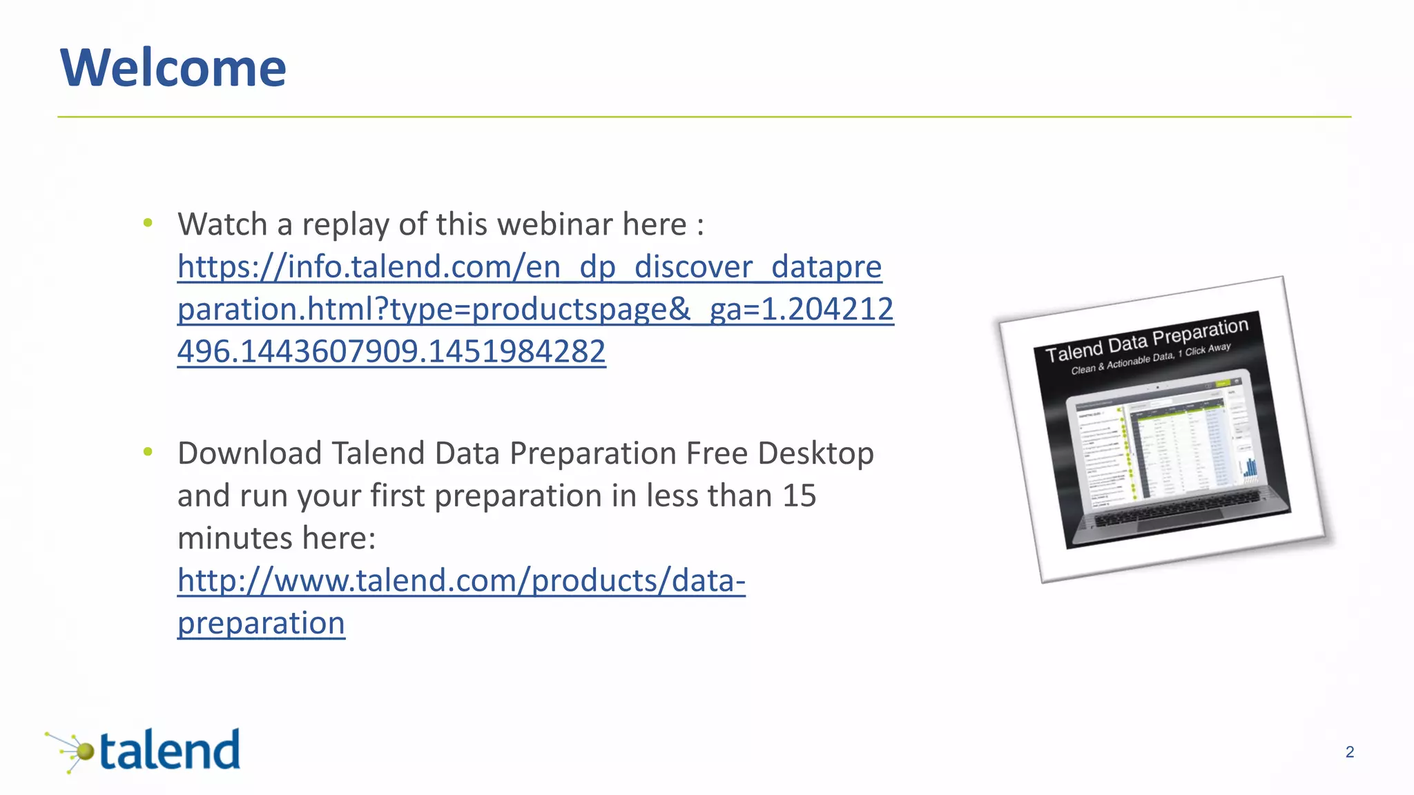 Talend Data Preparation Overview | PDF | Information Services Industry ...